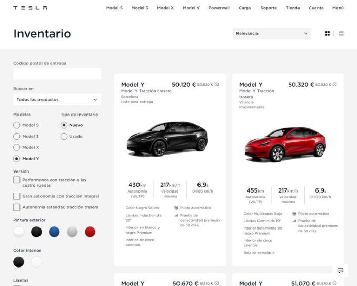 Tesla rebaja en 500 euros su inventario de Model Y RWD