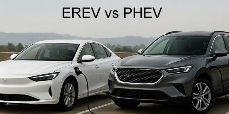 Coche autonomía extendida EREV vs coche PHEV